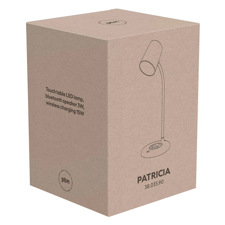 PATRICIA - 38035
Stona lampa sa zvučnikom, 3W i bežičnim punjačem, 15W