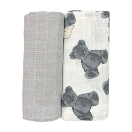 Deksi Muslin tetra pelene Veliki meda-sivi 80x80cm ( 3891 )