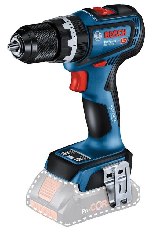 Akumulatorska vibraciona bušilica, odvrtač Bosch GSB 18V-90 C Solo, bez baterije i punjača, 06019K6100