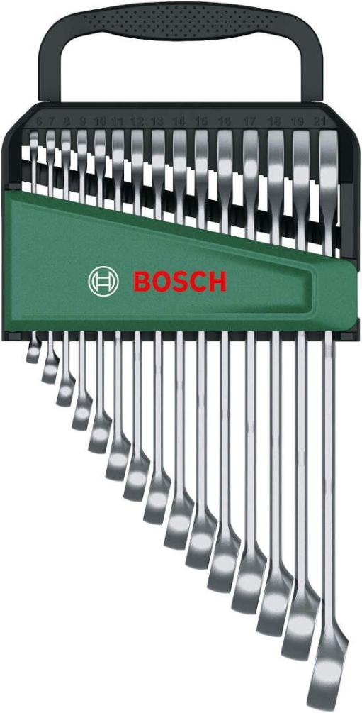 Bosch 15-delni set kombinovanih okasto-viljuškastih ključeva, 1600A02Z9E