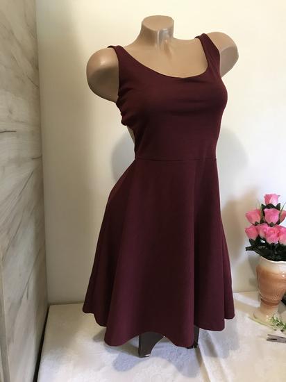 Pull&Bear bordo haljina traka na ledjima S
