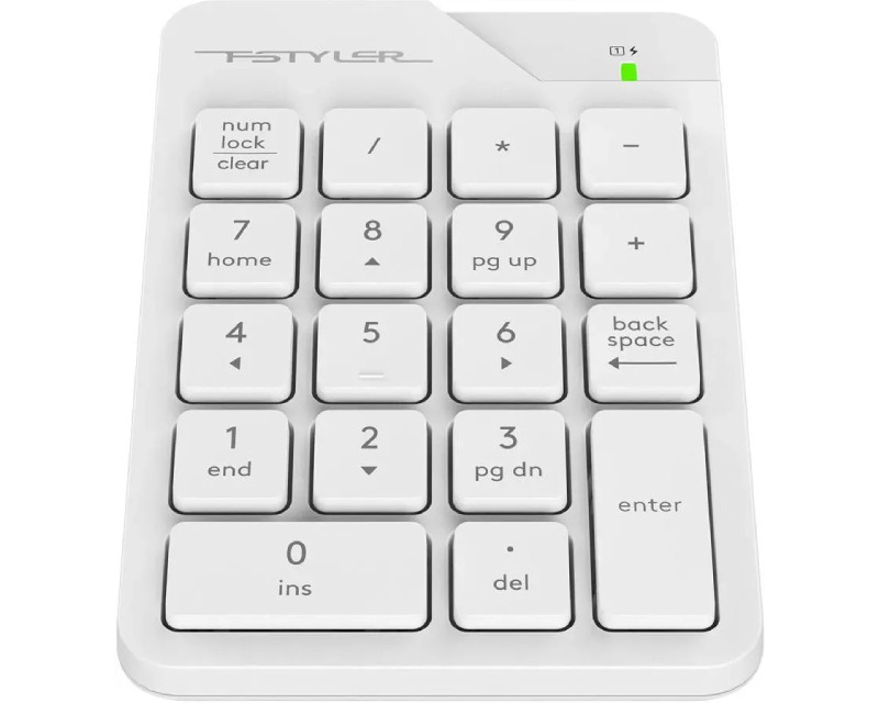 A4 TECH - FGK21C FSTYLER 2.4G Wireless Numeric Keypad USB Type-C bela tastatura