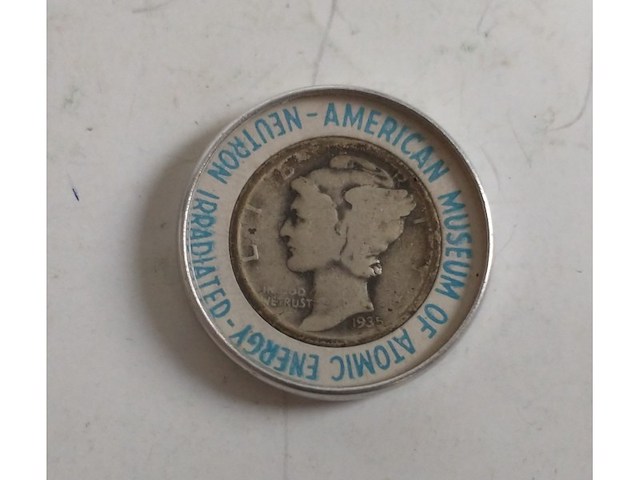 novčić Silver American Museum of Atomic Energy 1935.