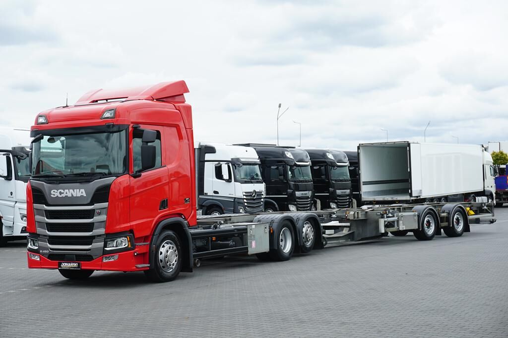 Scania R 450 / ACC / EURO 6 / ZESTAW BDF / 7.15 , 7,45 , 7,82 M / WINDA kamion šasija + prikolica šasije