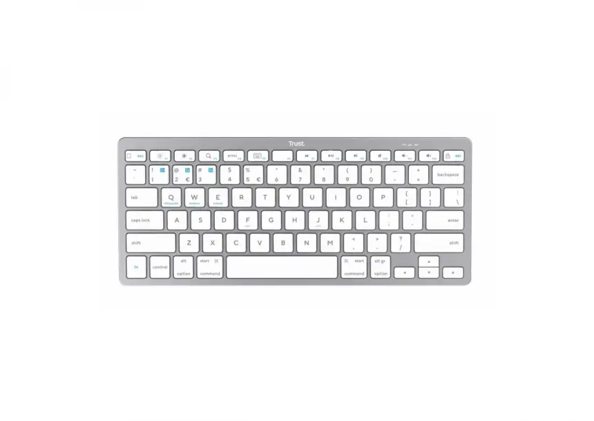 Tastatura TRUST Basics Bluetooth/US/sivo bela