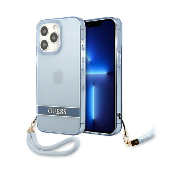 Maska za iPhone 13 Pro 6.1 Guess Hc PC/TPU Translucent plava (GUHCP13LHTSGSB)