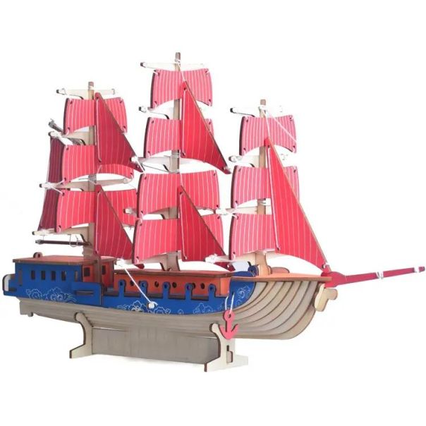 3d drvena slagalica - Evropski jedrenjak