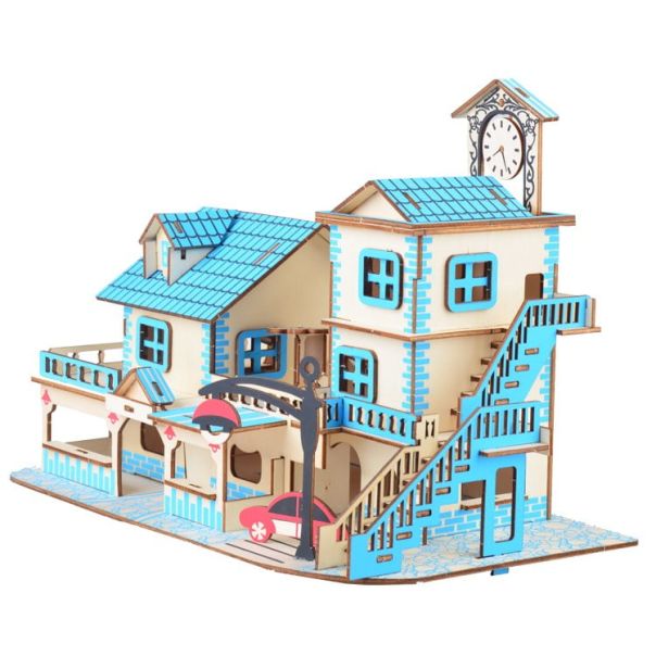 3d eko drvena puzzle - ŠARMANTNA VILA