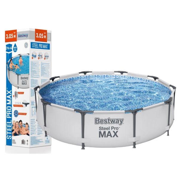 BESTWAY Okrugli porodični bazen sa metalnim okvirom 305x76cm Steel Pro MAX