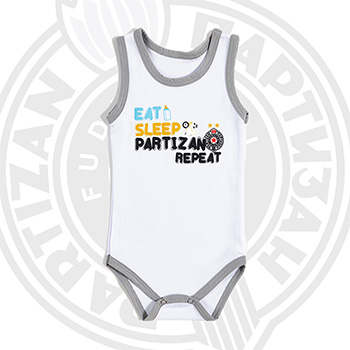 Bebi bodi bez rukava "Repeat" FK Partizan 2790