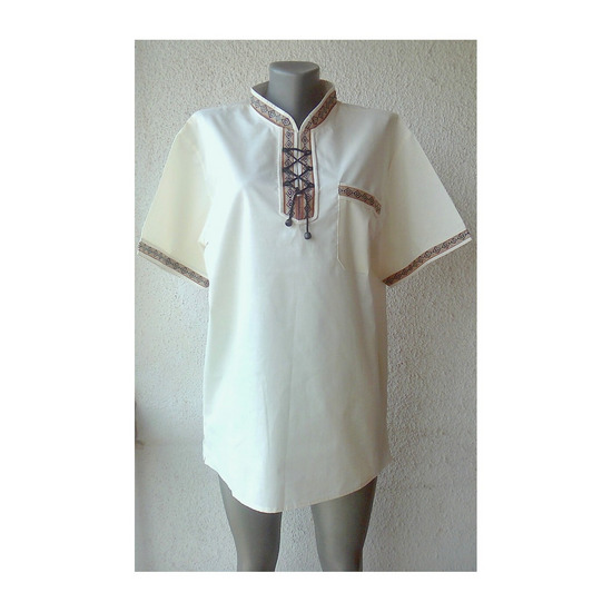 bež bluza kao etno broj XL