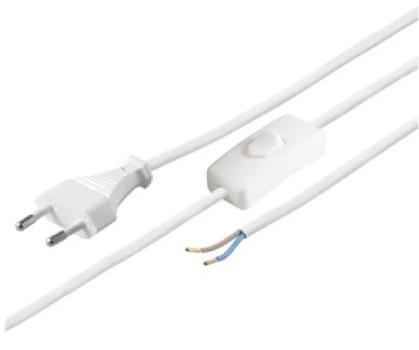 Strujni kabel sa prekidaèem 1,5m N2K-WH/VDE beli