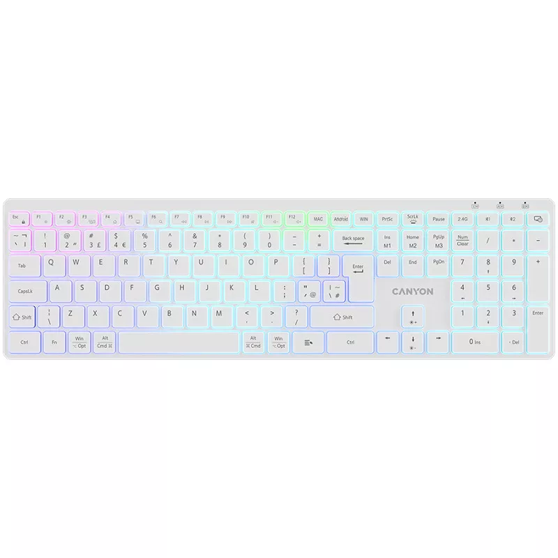 CANYON keyboard HKB-W11 UK/US RGB Dual Mode Wireless