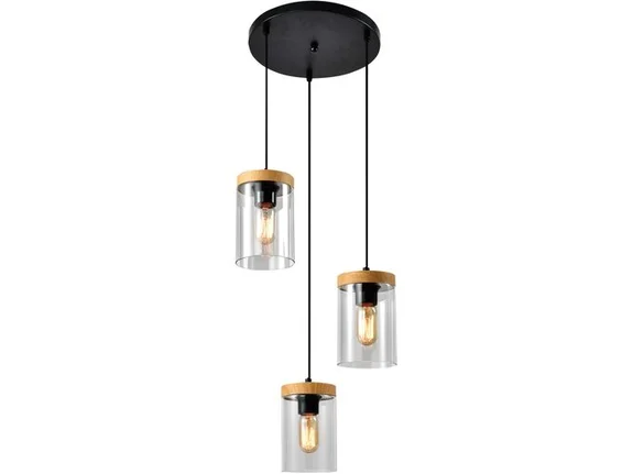 Viseća lampa + drvo Wels 3x40W E27