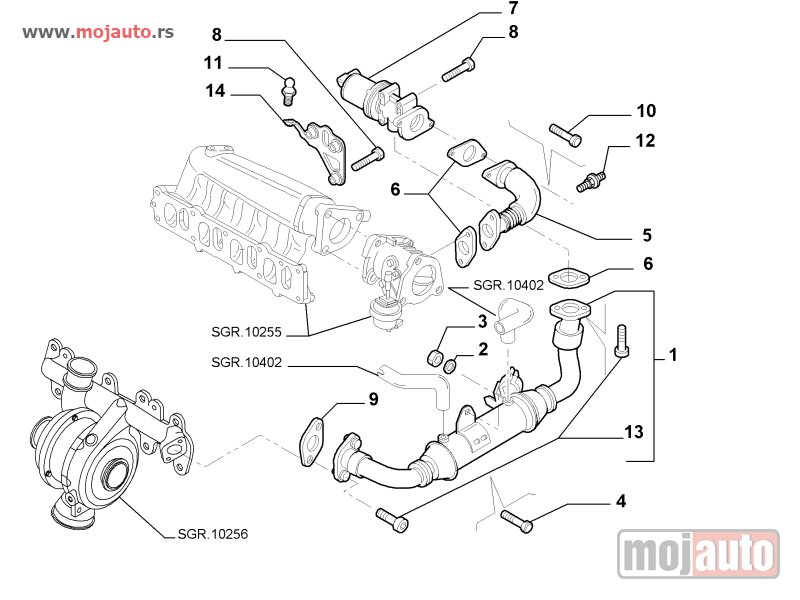 Alfa Romeo 159 1.9 JTDM 8V Crevo EGR Ventila 05-11,NOVO