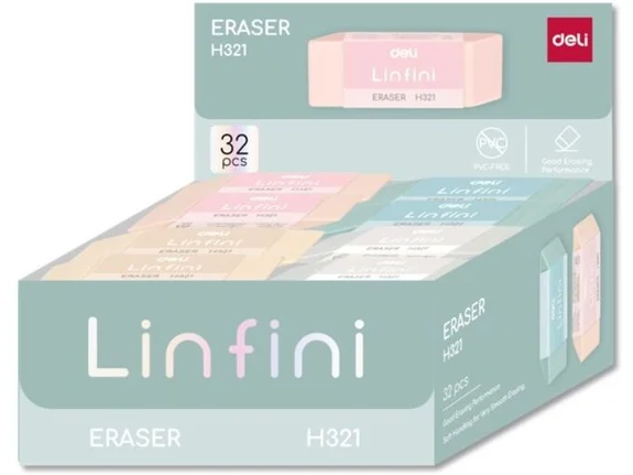 Deli Gumica Linfini pastelna TPR 54x20x10.5mm EH321