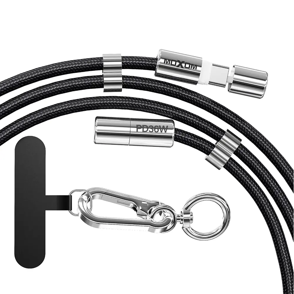 USB data kabal Moxom MX-CB313 Type-C to Lightning strap crni