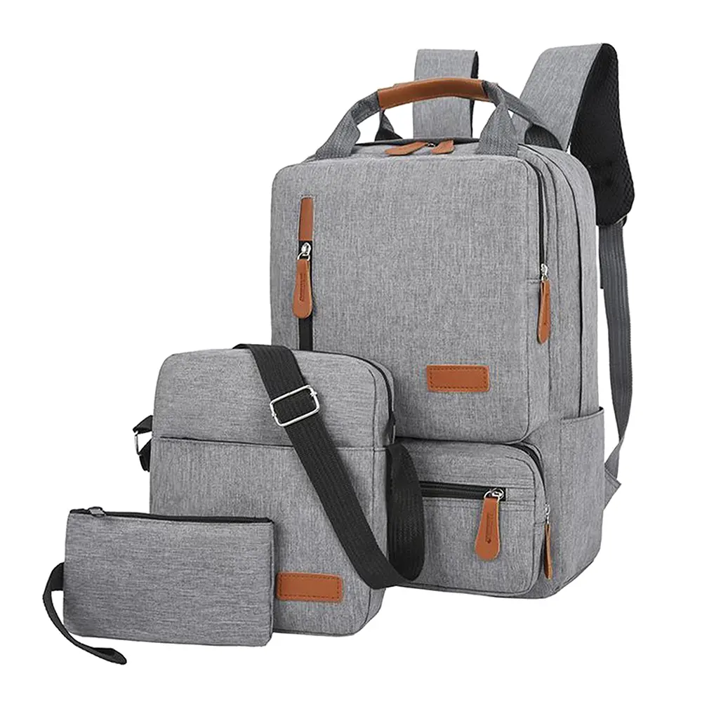 Ranac za laptop BP-07 set 3u1 (ranac i dve torbice) sivi