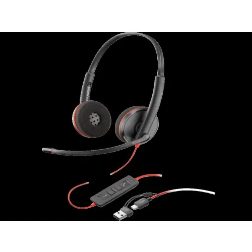 HP Slušalice Poly BW 3220 Stereo USB-C HS +USB-C, A, Crne