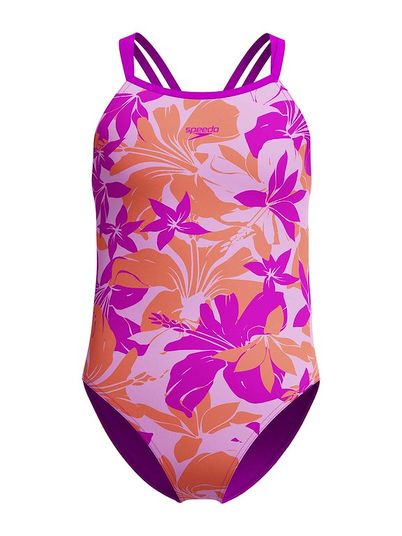 SPEEDO Dečiji jednodelni kupaći kostim GIRLS PRINTED TWINSTRAP
