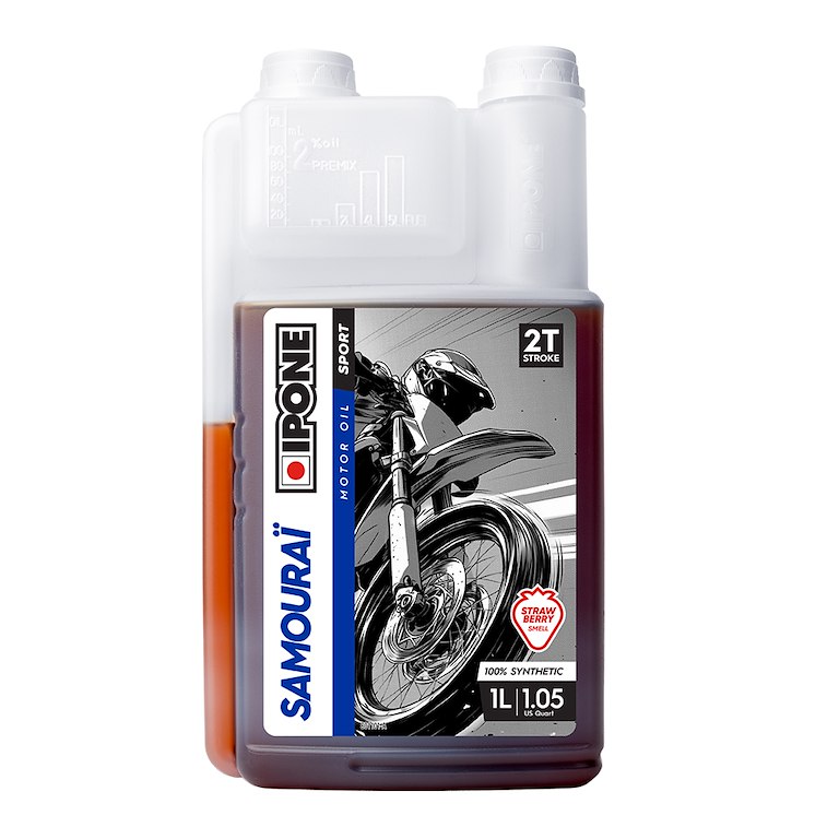 IPONE sintetičko ulje za mešavinu 2T dozer sa mirisom JAGODE Samourai racing 1L