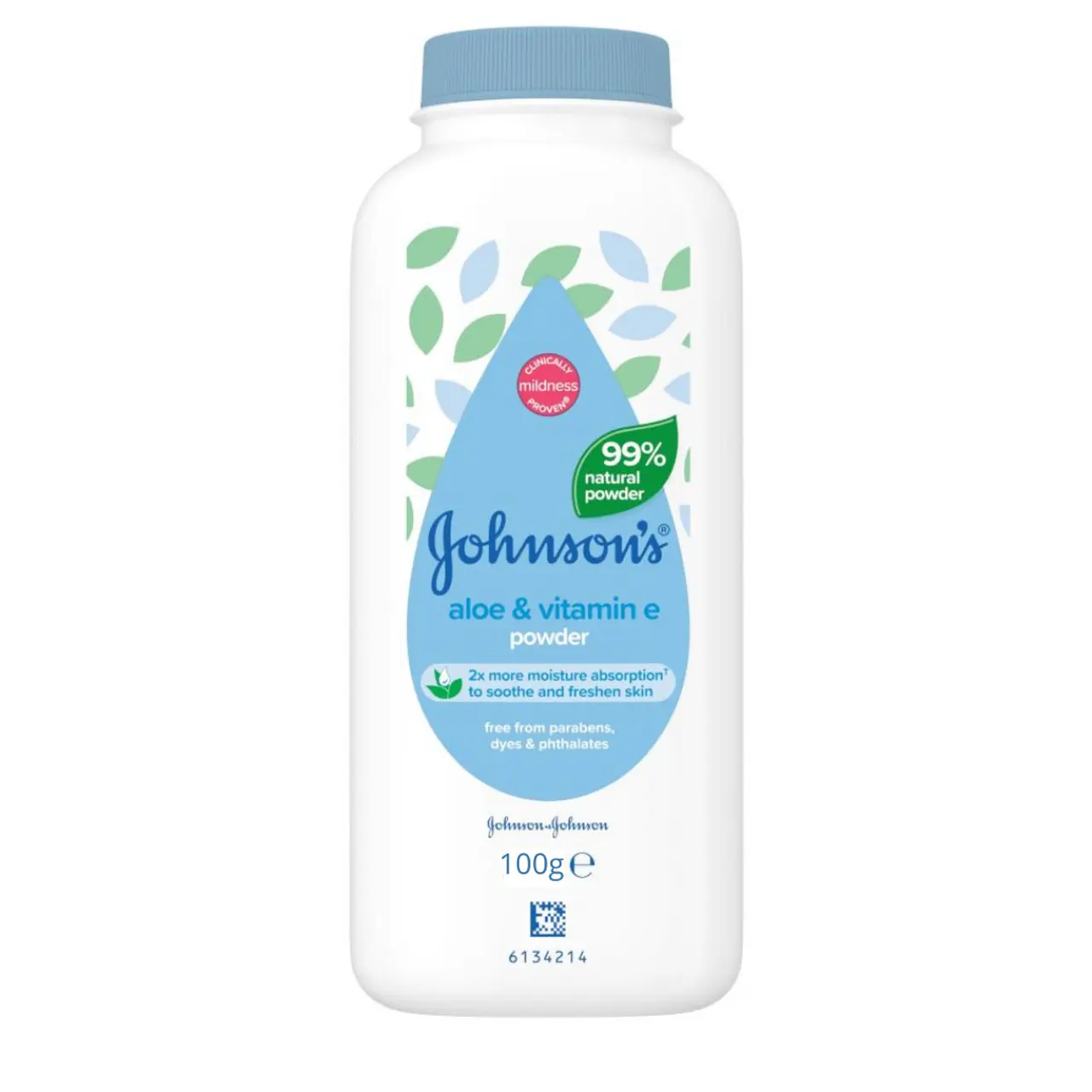 Johnson's Baby Puder Aloe Vera, Sa vitaminom E