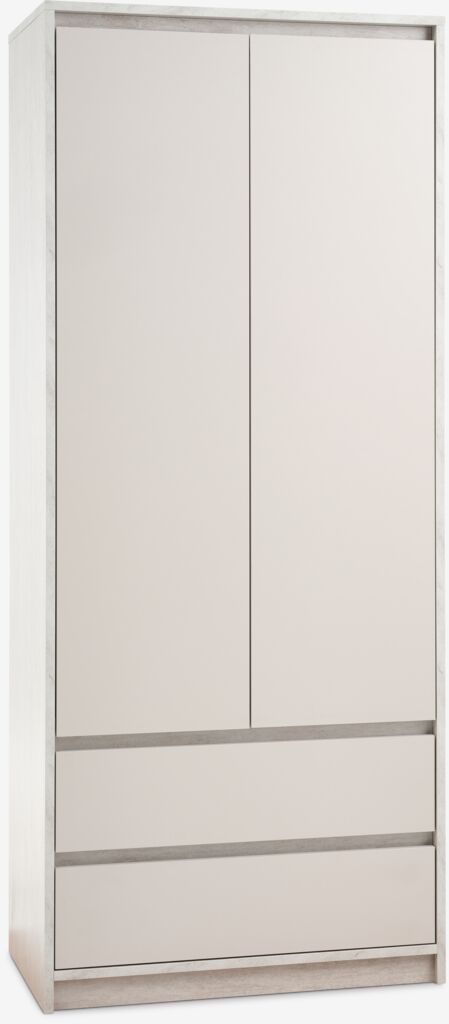 Ormar BILLUND 80x193 2 vrata 2 fioke travertin/bež