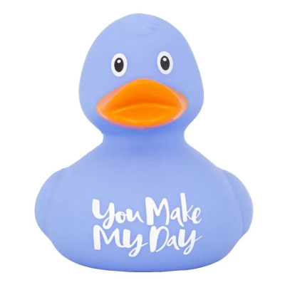 Lilalu Patkica - Rubber Duck, You make my day, blue, 9 cm