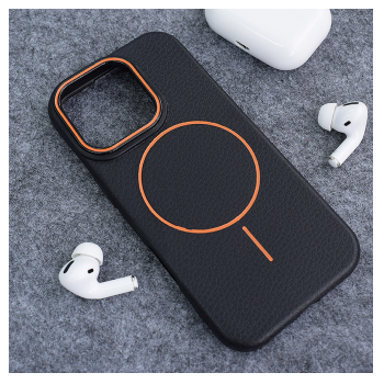 Maska Mag Case Summer Beats za iPhone 16 Pro crno narandzasta