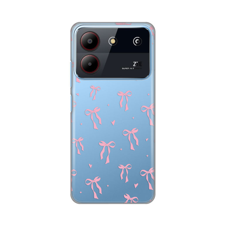 Zastitna ultra tanka (skin) maska / futrola PRINT - ZTE Blade A54 Cute Bow