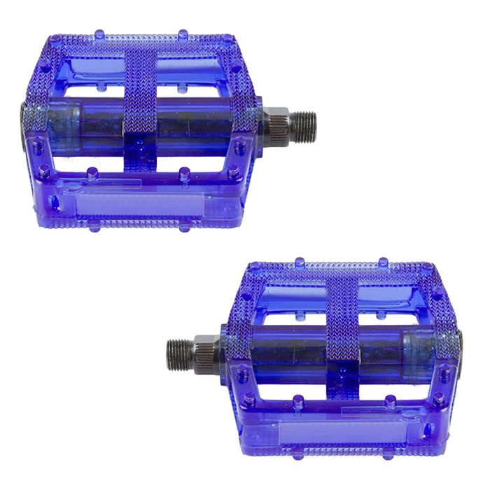 Pedale za BMX 9/16" providne polikarbonat plave