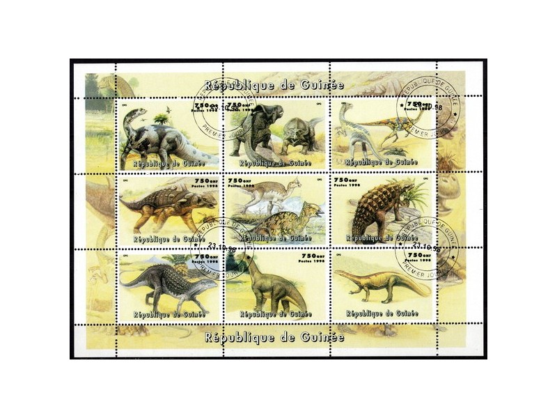 Republic de Guinee 1998. Fauna, Dinosaurusi