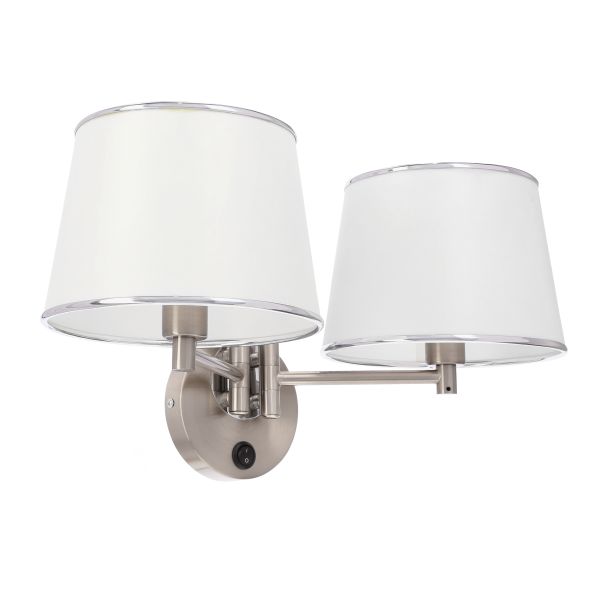 Ibis Zidna Lampa Srebrna 2x40W E14 satyna