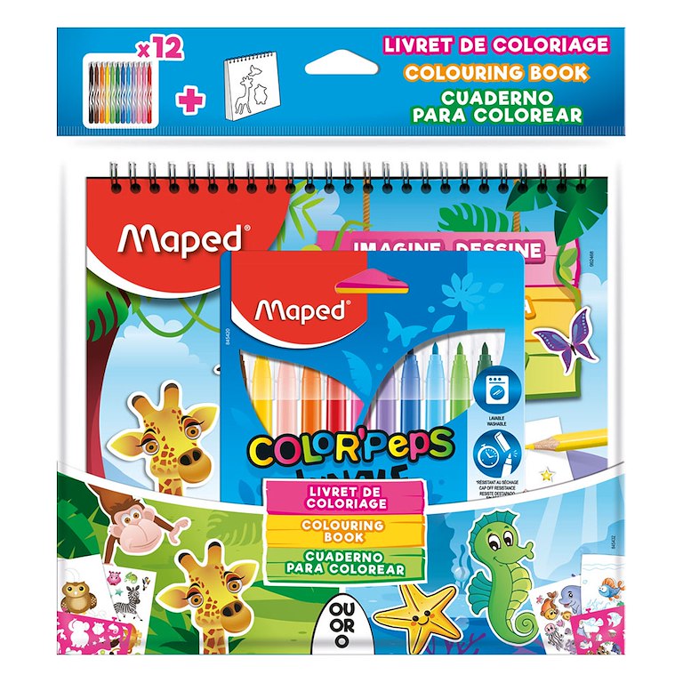 FLOMASTERI MAPED JUNGLE + BOJANKA