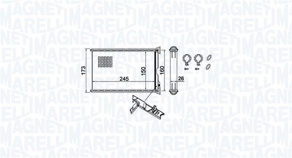 Mali hladnjak, grejanje kabine MAGNETI MARELLI 350218455000