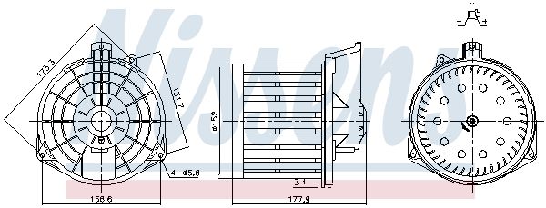 Ventilator kabine/unutrašnjeg prostora NISSENS 87549