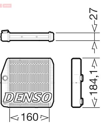 Mali hladnjak, grejanje kabine DENSO DRR09076