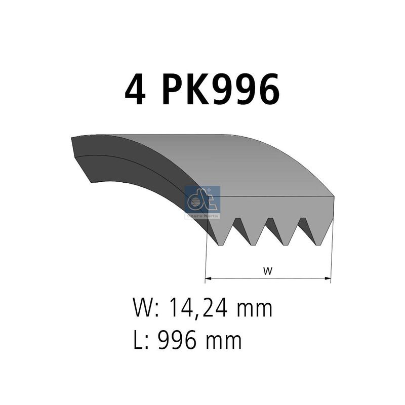 Klinasti rebrasti kaiš DT Spare Parts 7.54816