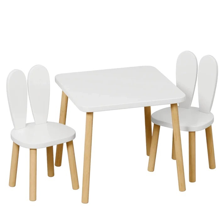 KINDER HOME Dečiji drveni sto sa 2 stolice - BUNNY TF-6176ID: EK000692728
