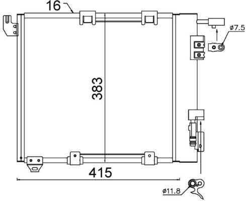 Hladnjak klime, kondenzator MAHLE AC 349 000S