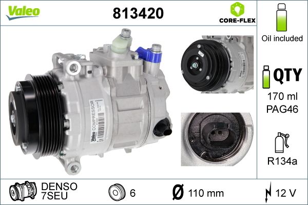 Kompresor, klima-uređaj VALEO 813420