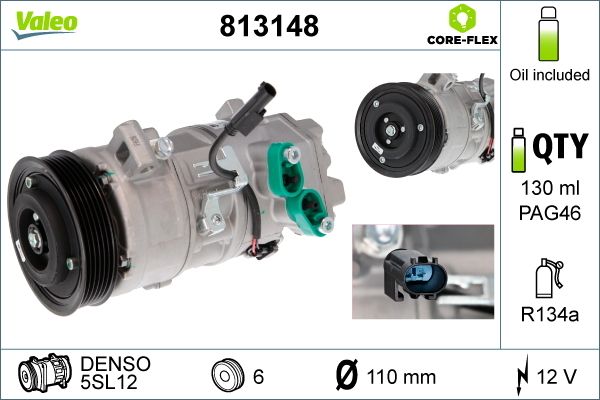 Kompresor, klima-uređaj VALEO 813148