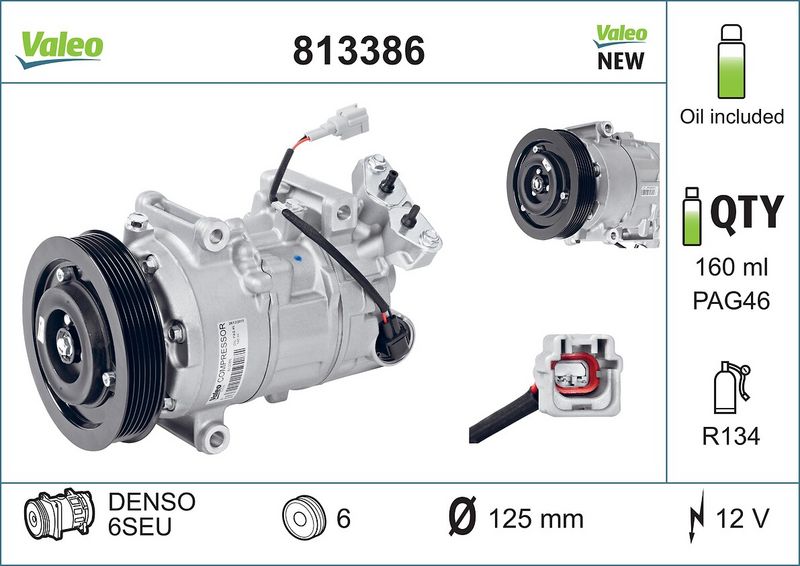 Kompresor, klima-uređaj VALEO 813386
