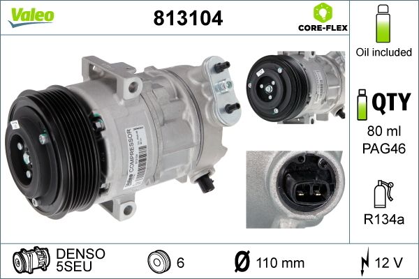 Kompresor, klima-uređaj VALEO 813104