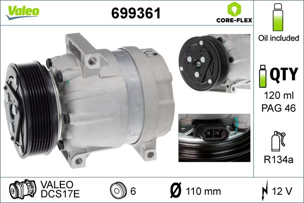 Kompresor, klima-uređaj VALEO 699361