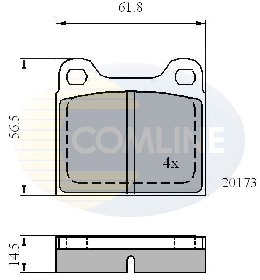Komplet pločica, disk-kočnica COMLINE CBP0731