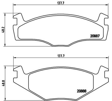 Komplet pločica, disk-kočnica BREMBO P 85 024