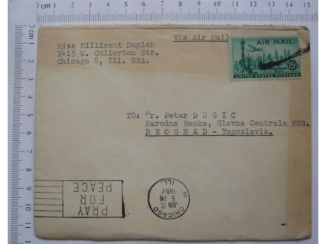 Koverat - Chicago-Beograd - 1957