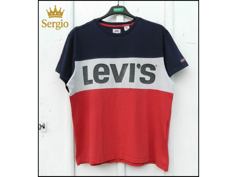 Original Levis majica vel M teget bela crvena