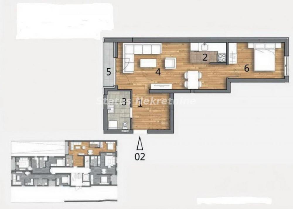 Dvosoban stan na prodaju, 45m2, 121.770€